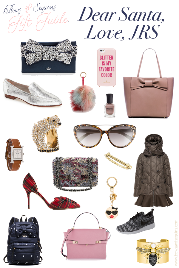 Gift Guide: Dear Santa — bows & sequins